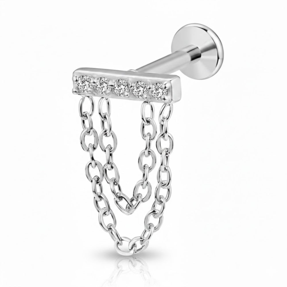 Piercing Flat Emma - Finition Doré - Argenté - Livraison Offerte
