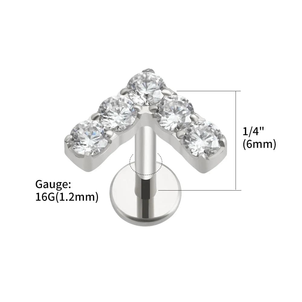 Piercing flat chevron - Livraison offerte